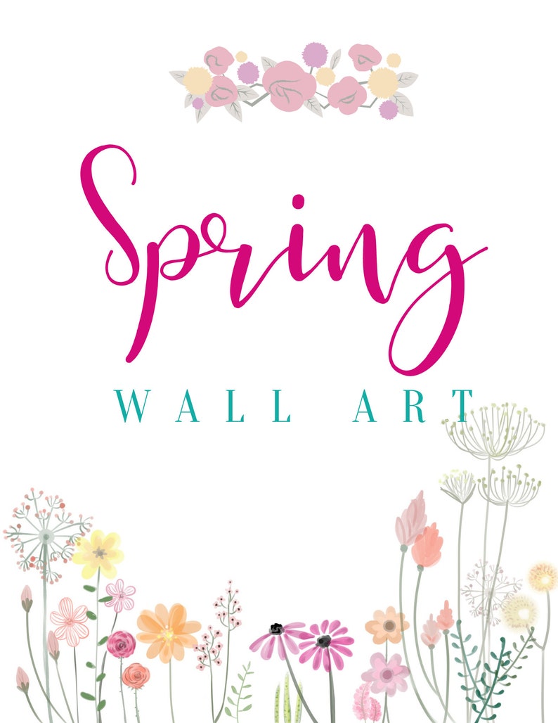 Spring Wall Art Printable Spring Wall Art Spring Printables - Etsy