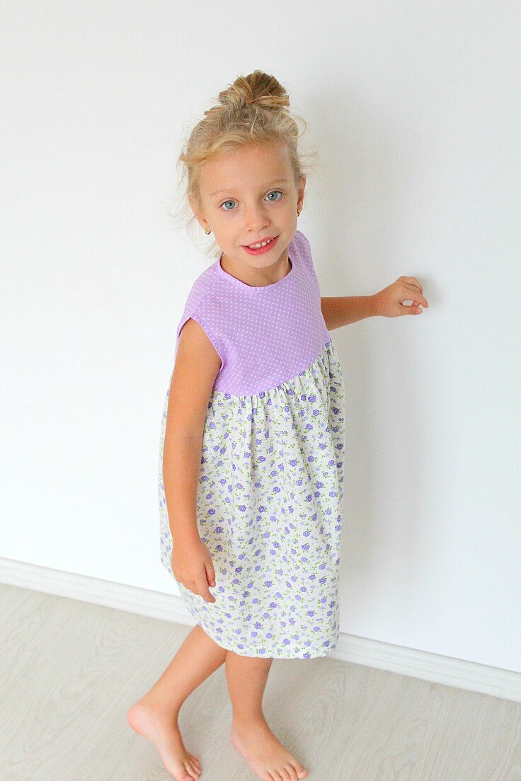 Girls Gathered Dress Sewing Pattern, Gathered Dress, Dress Sewing ...