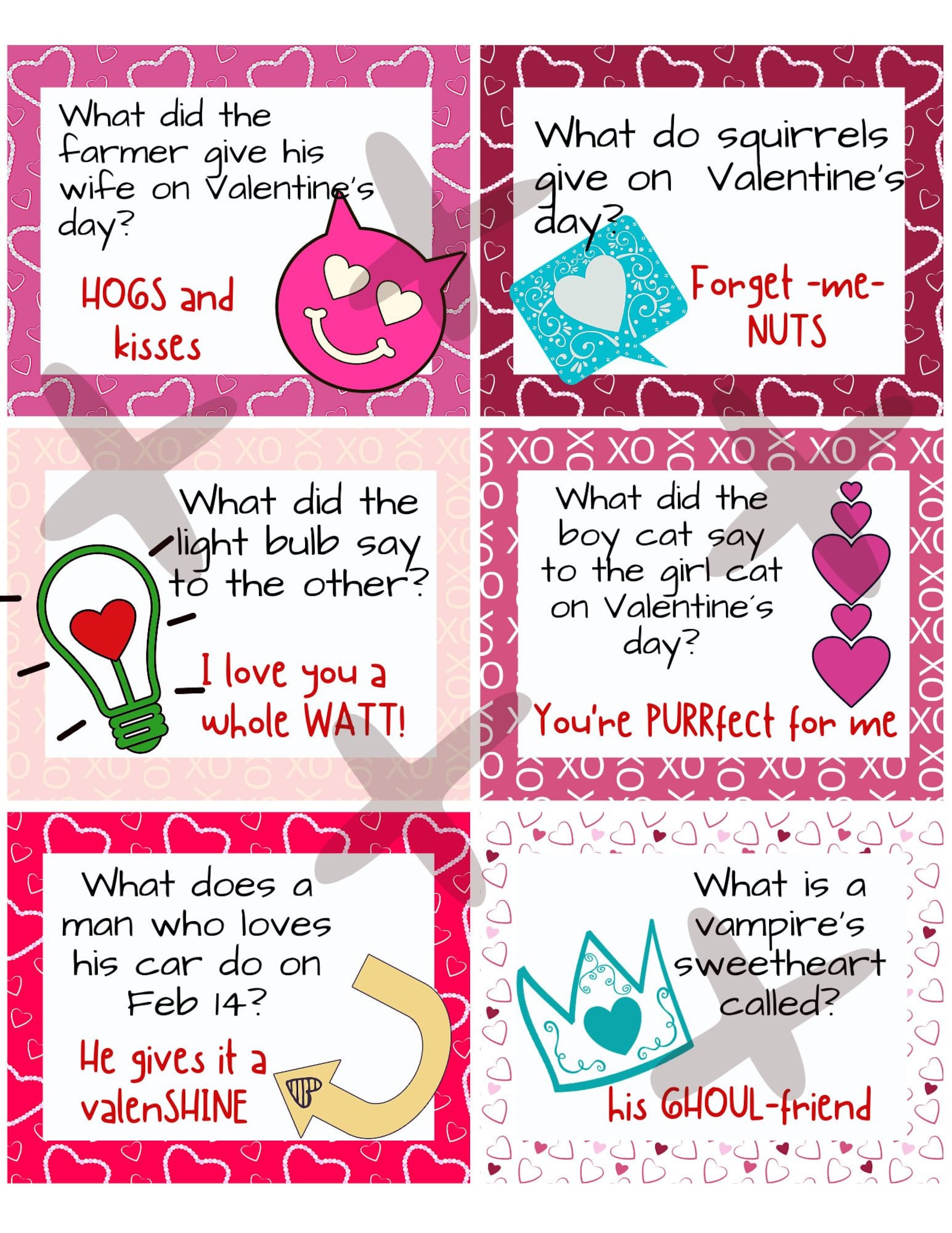 Valentine's Day Lunch Box Jokes Printables, Valentine Printables, Lunch ...