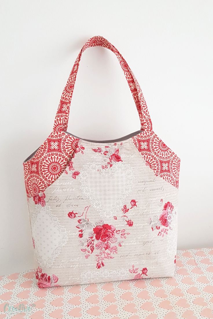 Deep Front Pocket Tote Bag Pattern, Pocket Tote Bag Pattern, Front ...