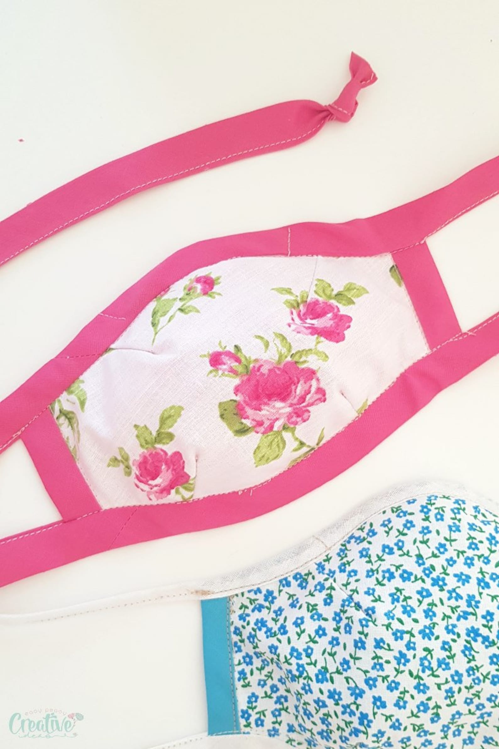 No Elastic Fabric Face Mask With Filter Pocket, Fabric Face Mask ...