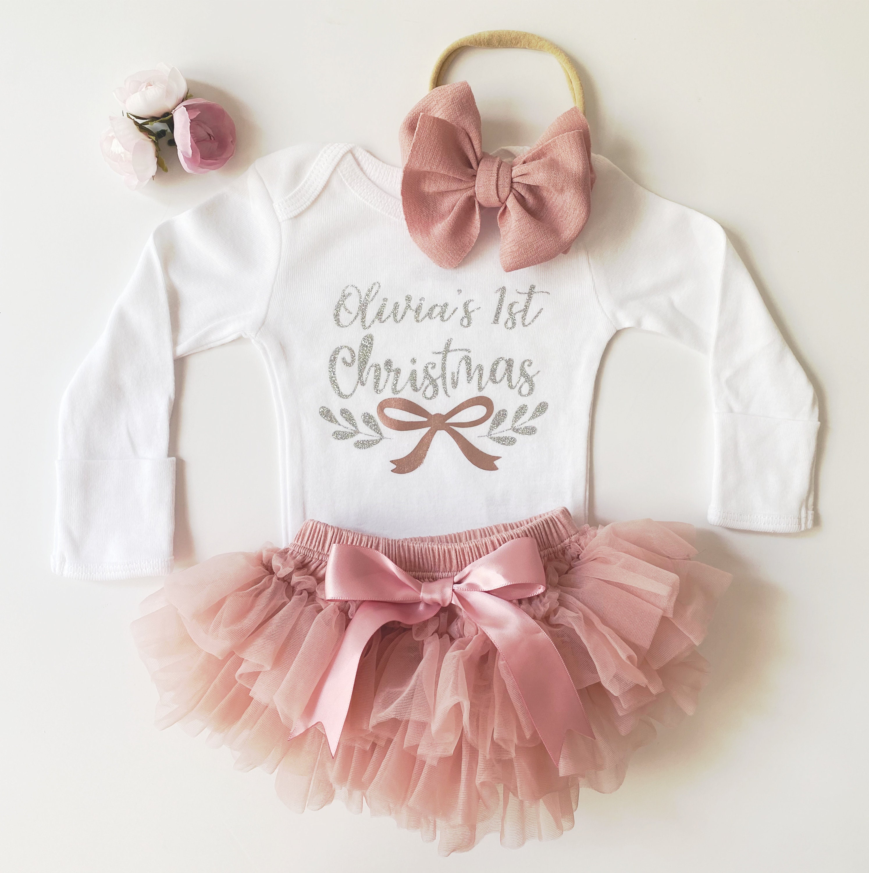 Baby Girl Christmas Outfit, Newborn Christmas Dress, Infant My First ...