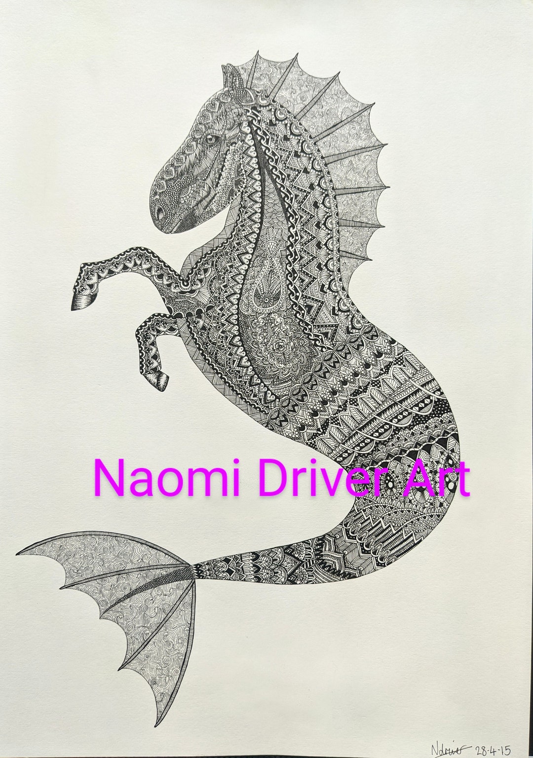 A3 Original Hippocampus Drawing - Etsy