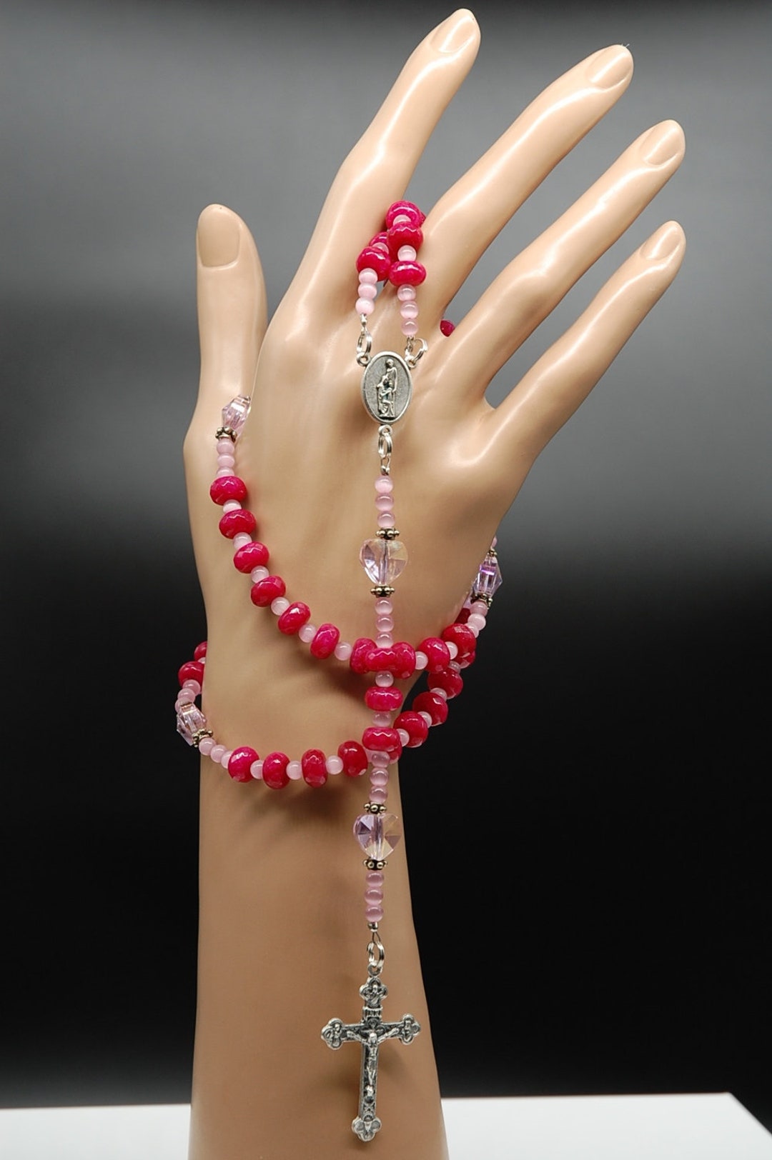 Pink Catholic Rosary, Baptism, First Communion, Confirmation, Prayer ...