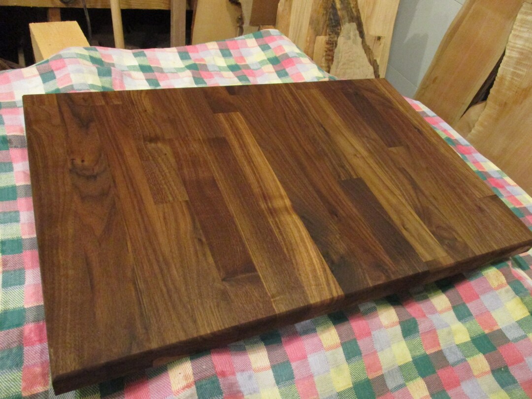Mini Black Walnut Butcher Block Great Food Display Board, Soft Routered ...