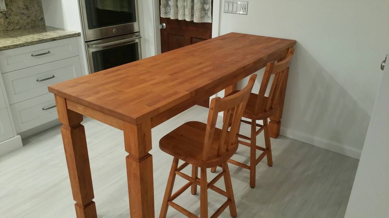 ALDER Wood Butcher Block Desk, Island, Counter Top, Work Station ...