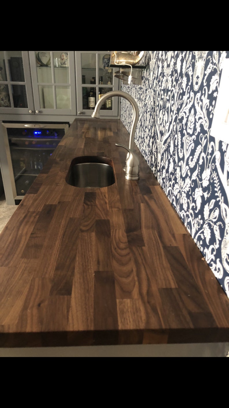 Butcher Block Walnut Desk Top 25 and 30 Wide - Etsy
