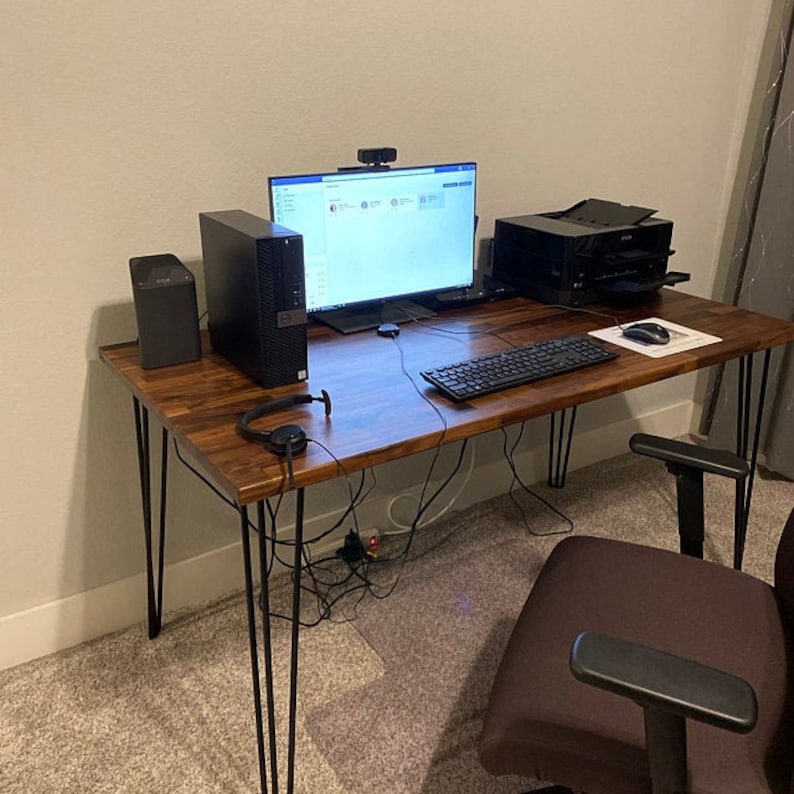 Pretty Walnut Butcher Block Desktop 25-30 X 48 to 72 - Etsy