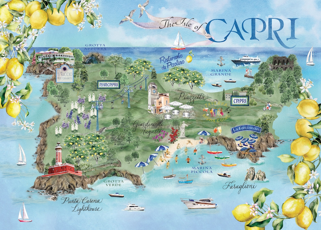 Capri Map Digital Download - Etsy Ireland