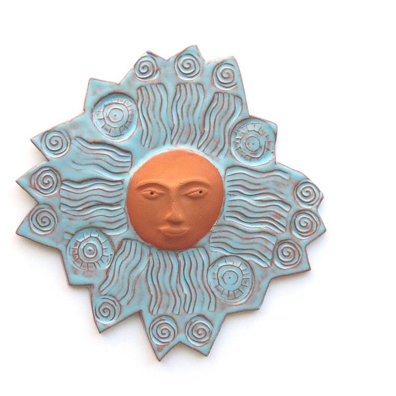 Wall Art Sun Ceramic - Etsy
