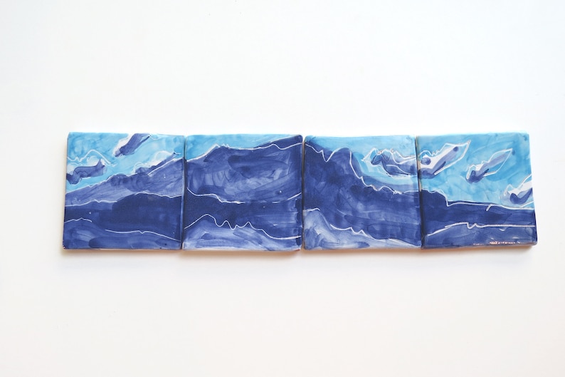 Tile Backsplash Mural Ceramic Tile Mountain Landscape Art - Etsy