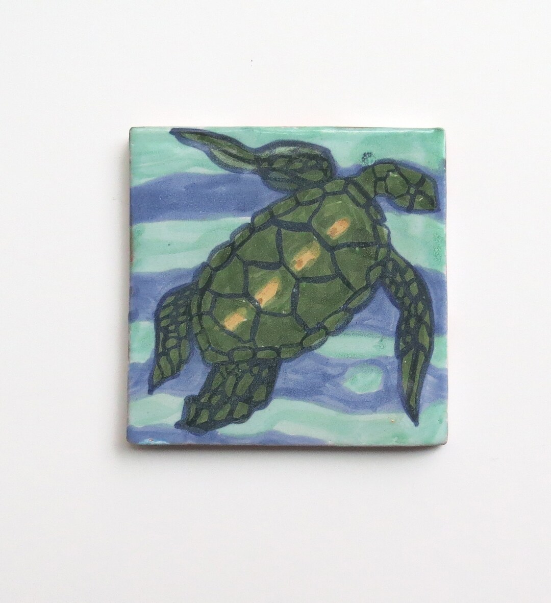 Wall Tiles Sea Turtle - Bathroom Coastal Green - Art Tile Turtle ...