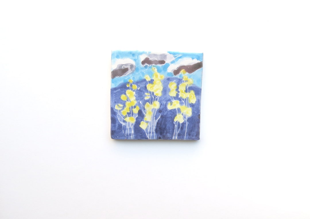 Tile Backsplash Mountain Trees Landscape - 4x4 Tile - Decorative Tile ...