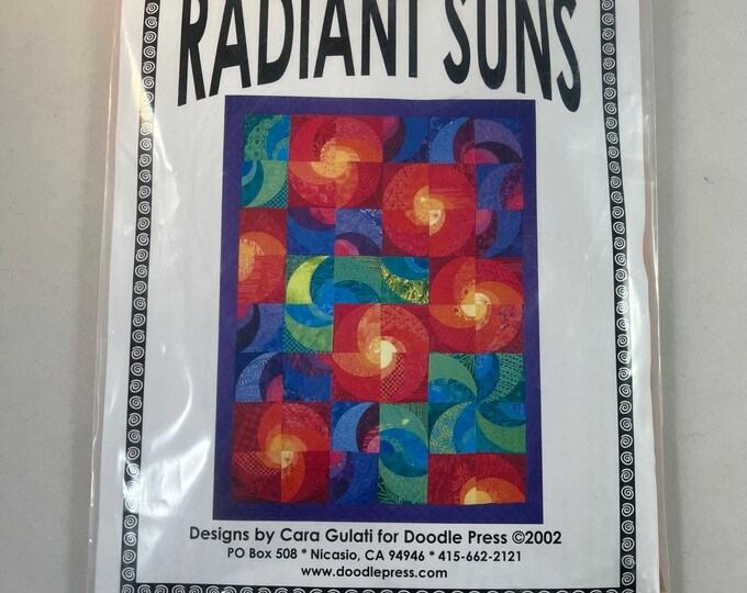 Radiant Suns Quilt Pattern & Acrylic Templates Doodle Press Cara Gulati ...