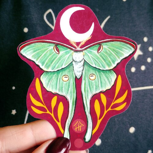 Luna Moth Sticker | Etsy