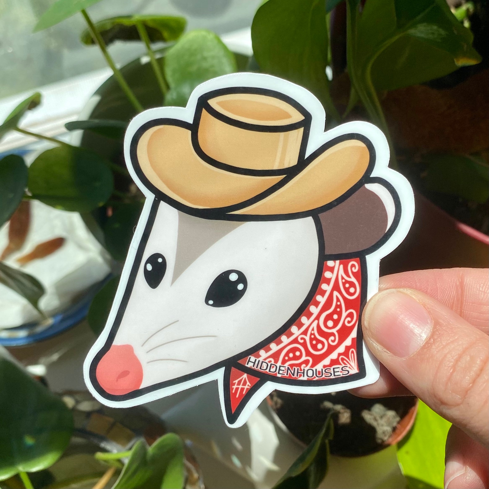 Cowboy Opossum Glossy Vinyl Waterproof Sticker 3.25” - Etsy