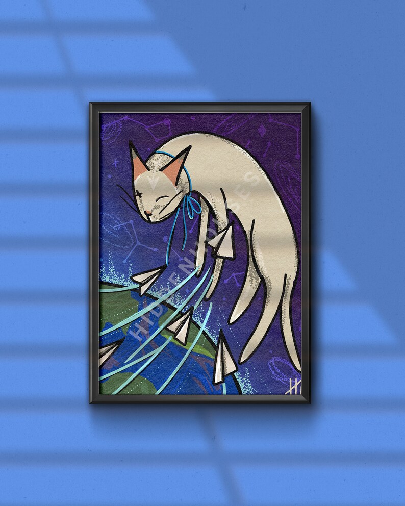 Makka: the Cat of the Cosmos as Above so Below Print - Etsy