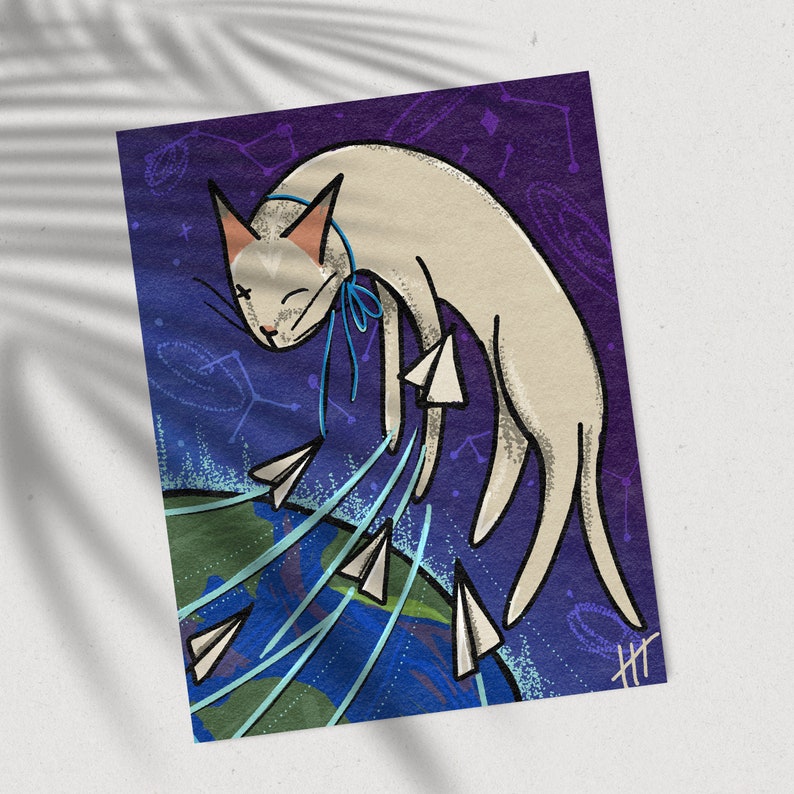 Makka: the Cat of the Cosmos as Above so Below Print - Etsy