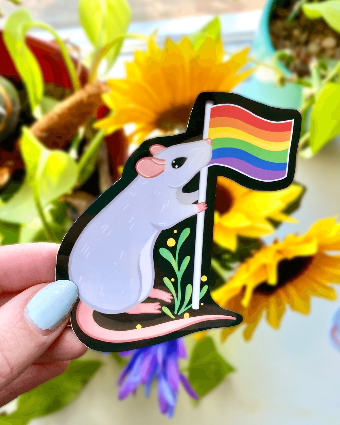 Pride Rat Flag Waterproof Vinyl Sticker 3.5" - Etsy