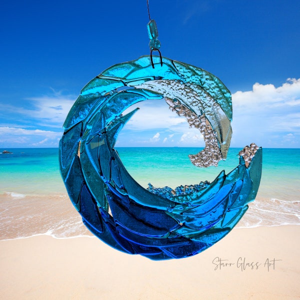 Ocean Wave Glass Art - Etsy
