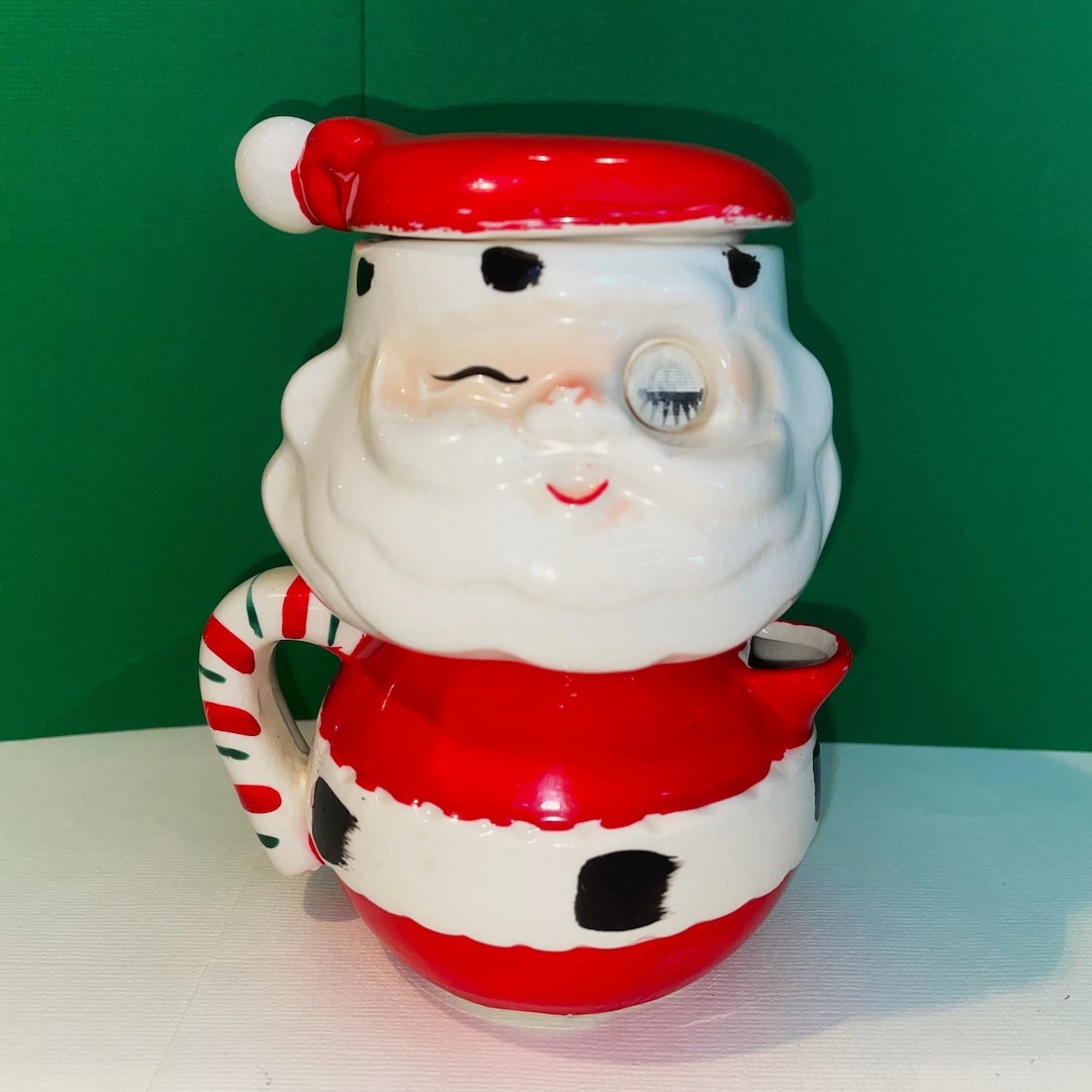 Vintage 1950s Commodore Winking Santa Sugar Creamer Plastic - Etsy