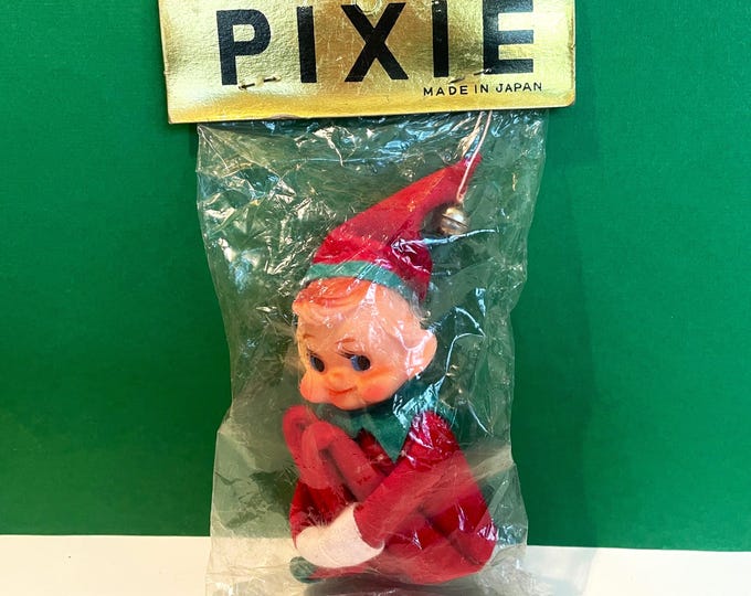 Vintage Knee Hugger Elf, 1950s NIOP Smaller Pixie, Pristine, Rubber ...
