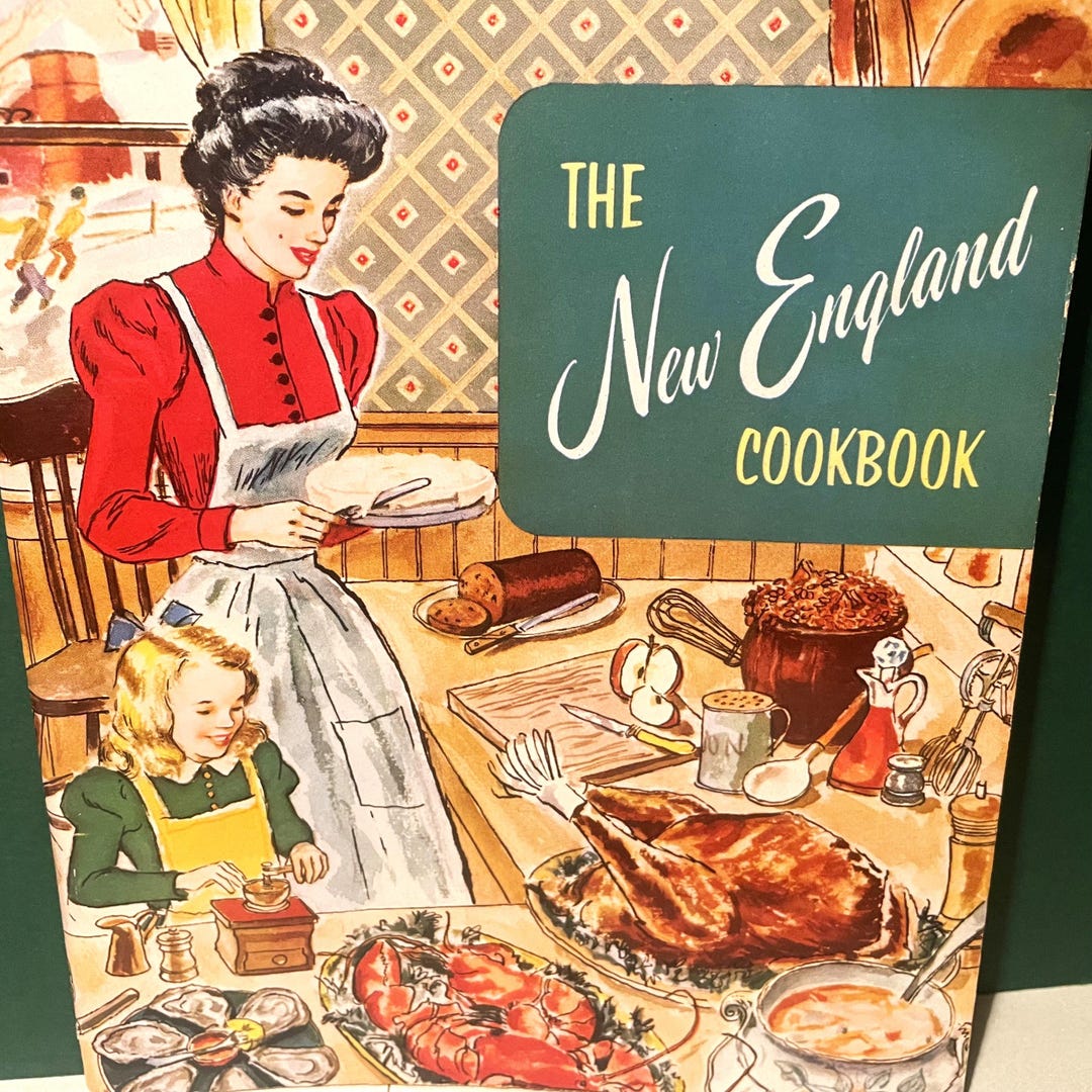 Vintage the New England Cookbook, Turkey Cover, Thanksgiving Christmas ...