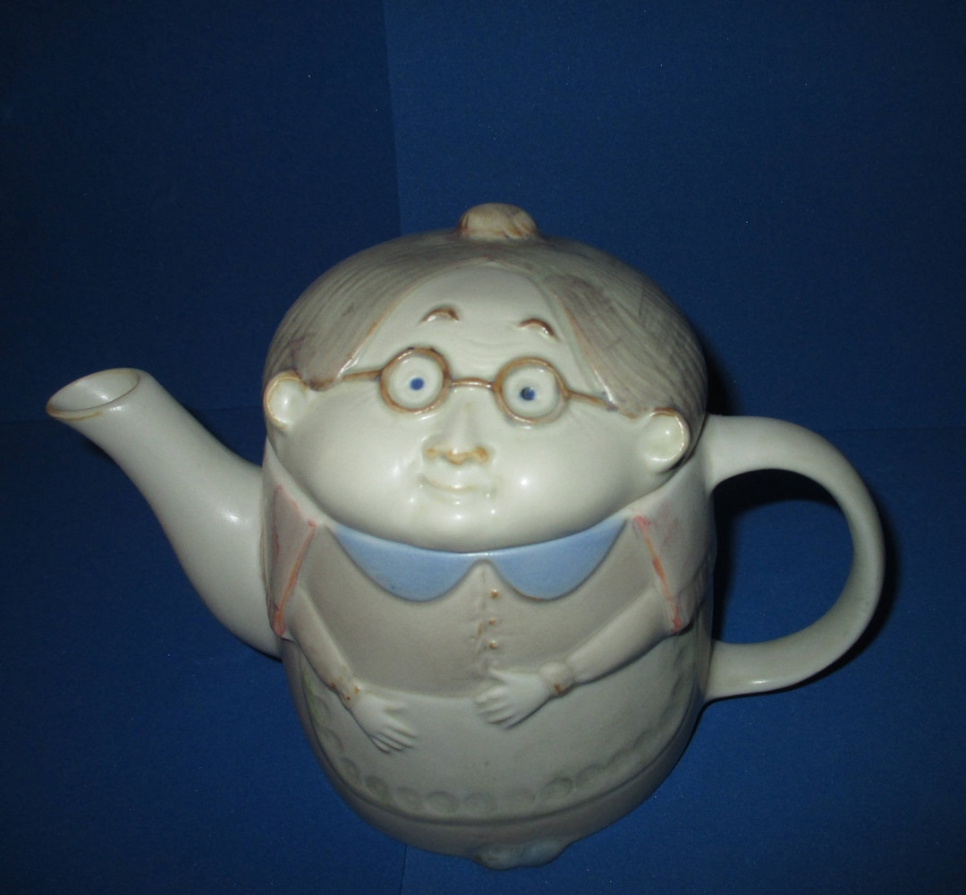 Vintage Anthropomorphic Teapot Old Lady With Spectacles 1980's ...