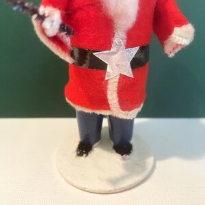 Vintage Santa Figure, 1940's Composition Face, Immaculate RARE, With ...