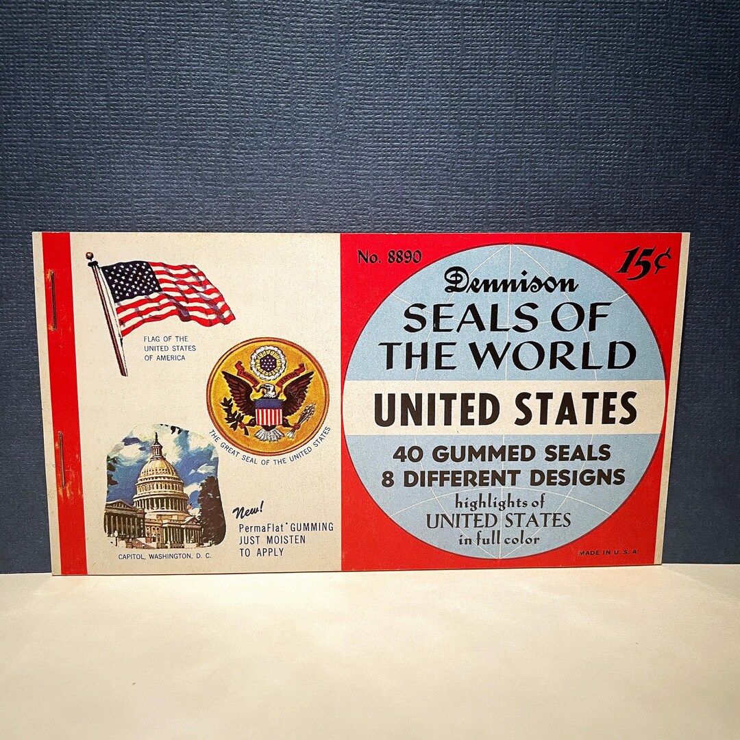 Vintage Patriotic Dennison Seals, 1940'S, Pristine Seals of the World ...
