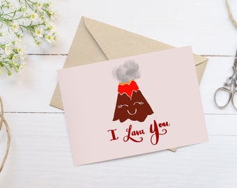 Volcano Birthday Card - Etsy