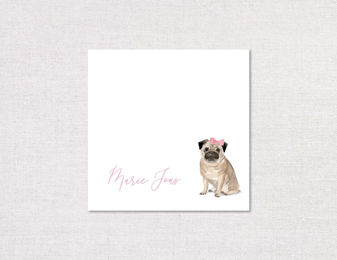 Watercolor Animals Name Post-it Notes | Custom Pet Sticky Notes ...