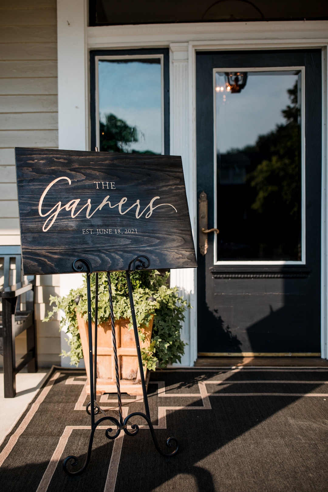 Wooden Engraved Wedding Welcome Sign | Personalized Hardwood Family ...