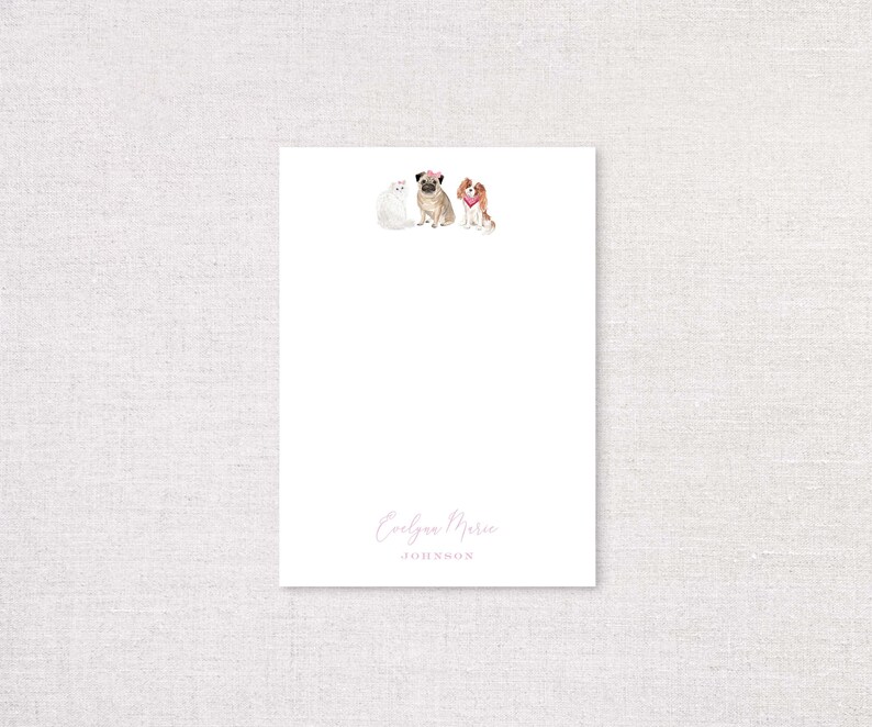Watercolor Animals Name Notepad | Custom Pet Notepad | Customizable ...