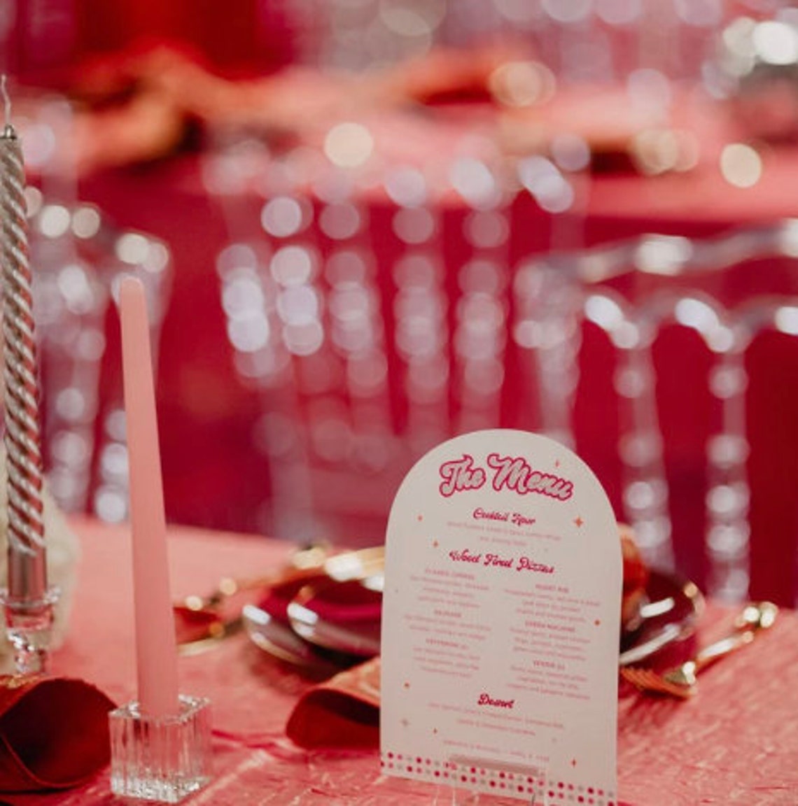 Retro Wedding Menu Custom Retro Dinner Menu 70's - Etsy