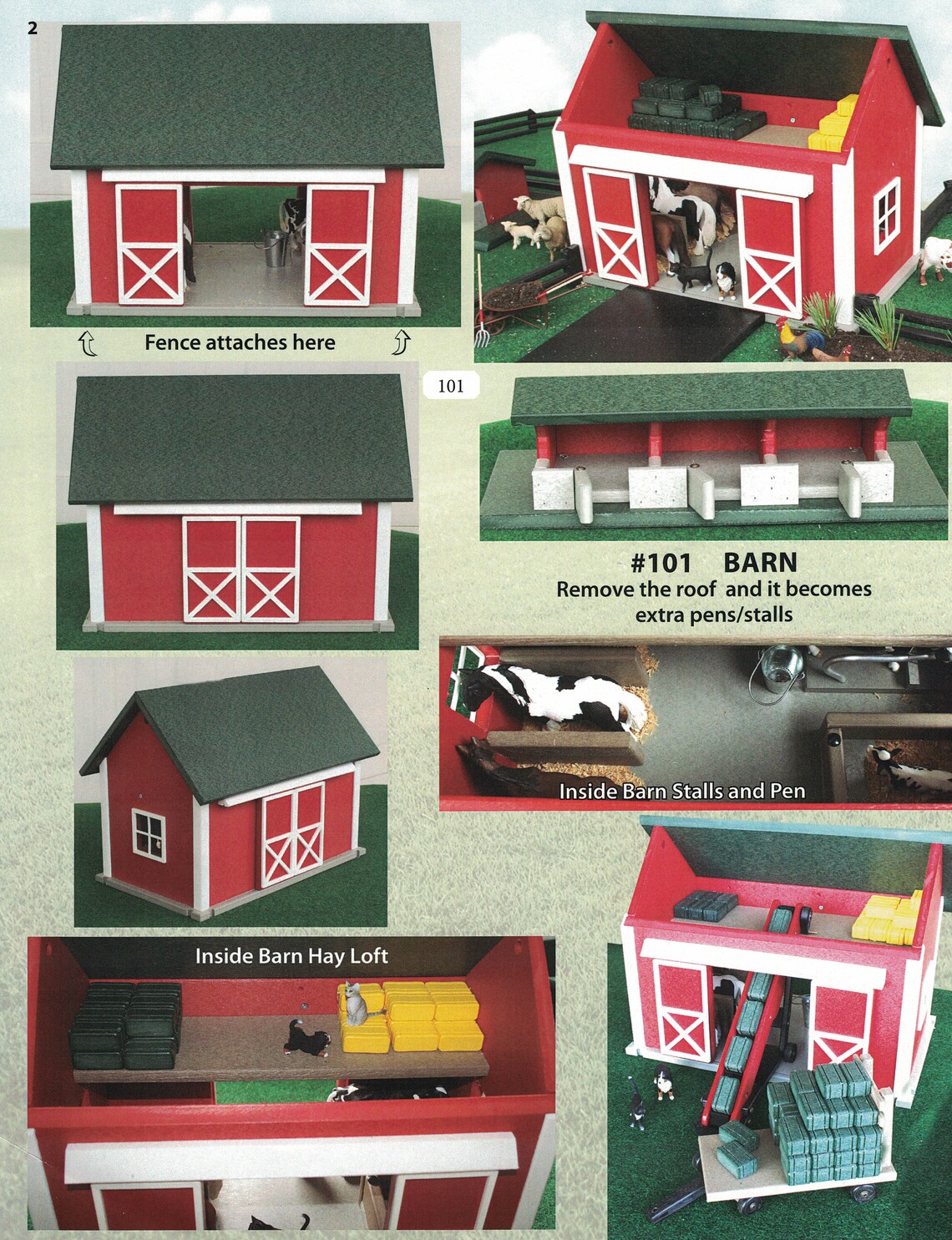 CHILDREN'S Playtime RED Barns BARN Only Handmade by the - Etsy