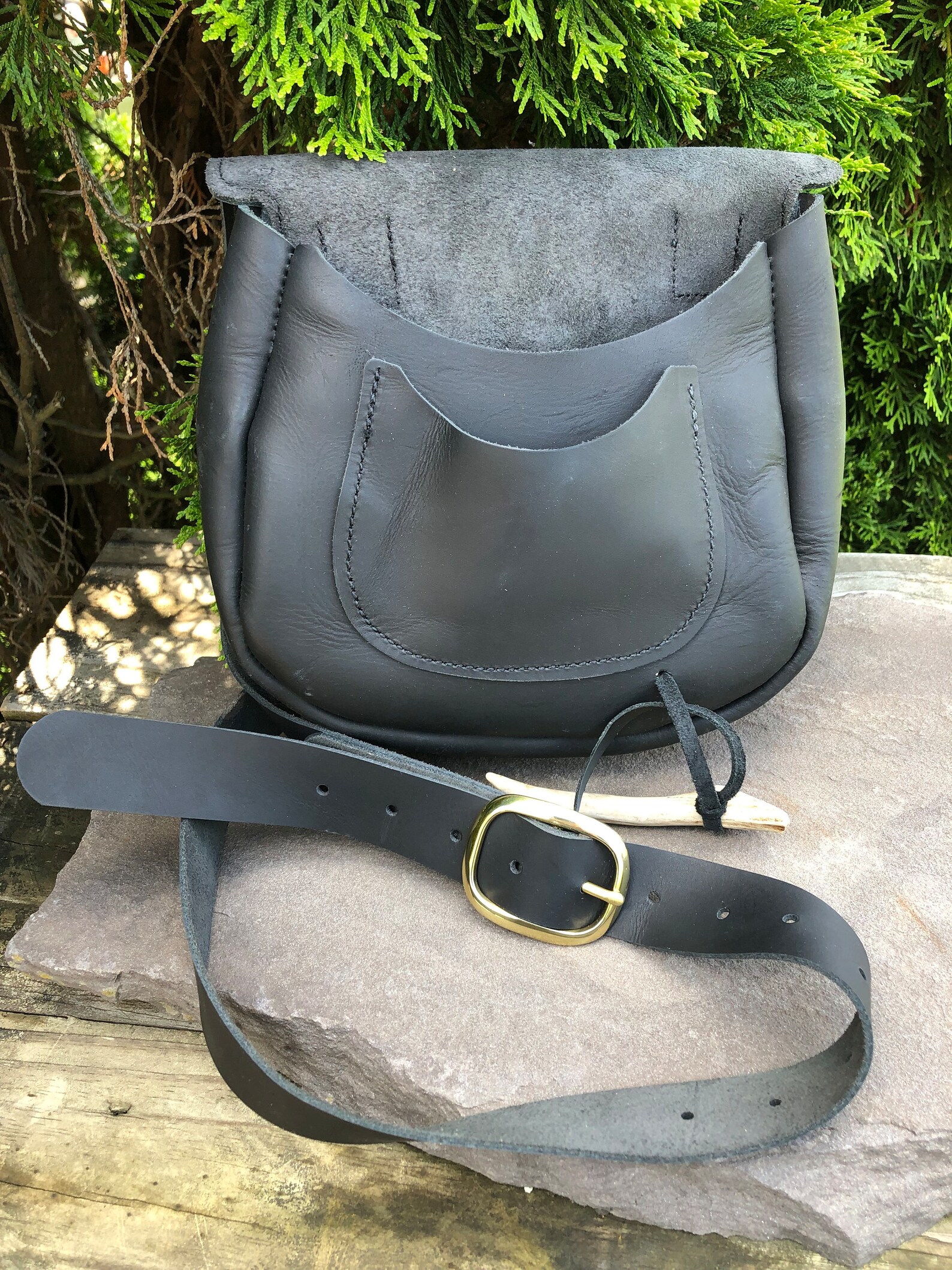 Long Gun Shooting Bag. POSSIBLES Pouch in BLACK Crazy Horse Water ...