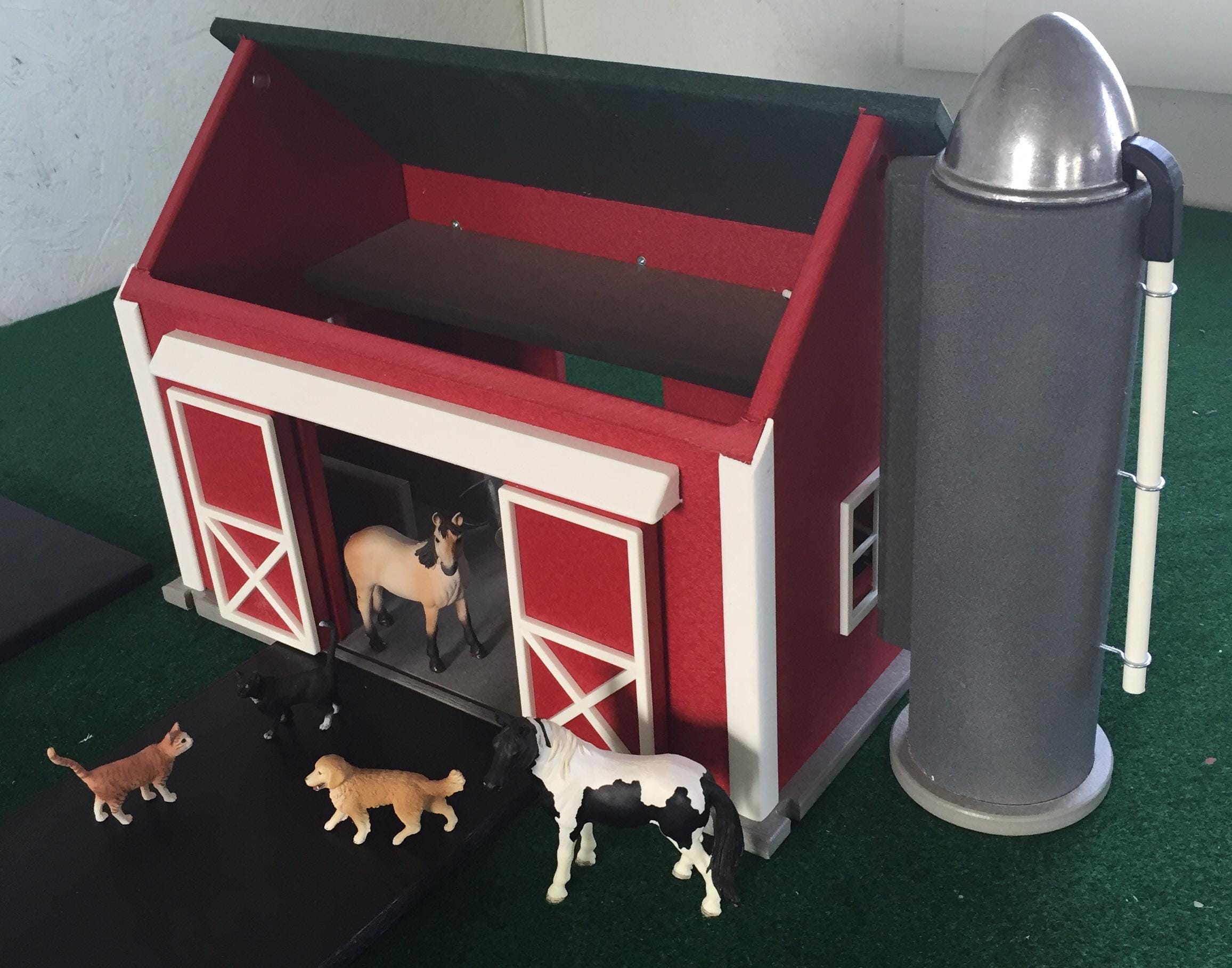 CHILDREN'S Playtime Red Barns, BARN ONLY Handmade in Ohio 18" X 13" X ...