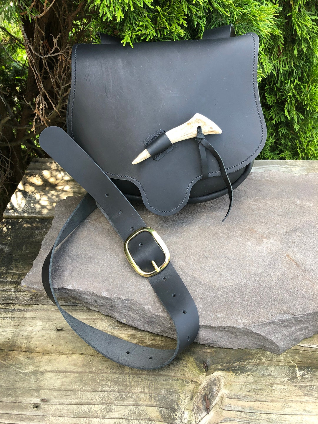 Long Gun Shooting Bag. POSSIBLES Pouch in BLACK Crazy Horse Water ...