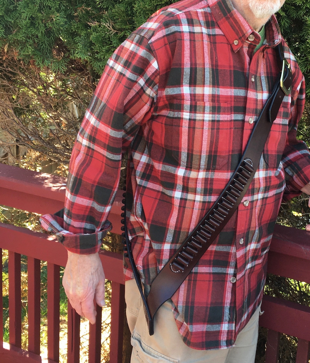 BANDOLIER Adjustable Leather 2.25" Wide, Sash Style W/buckle, SINGLE ...
