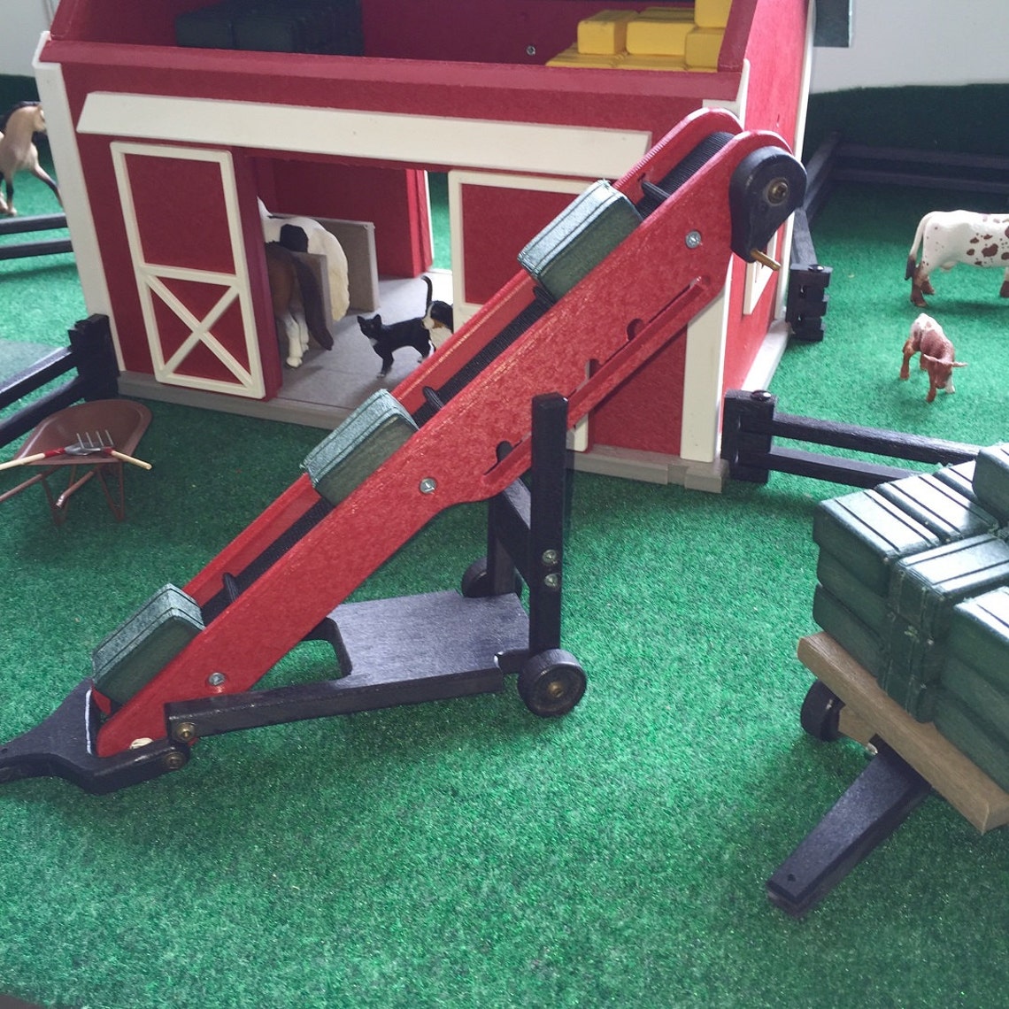 CHILDREN'S Playtime RED Barns BARN Only Handmade by the - Etsy