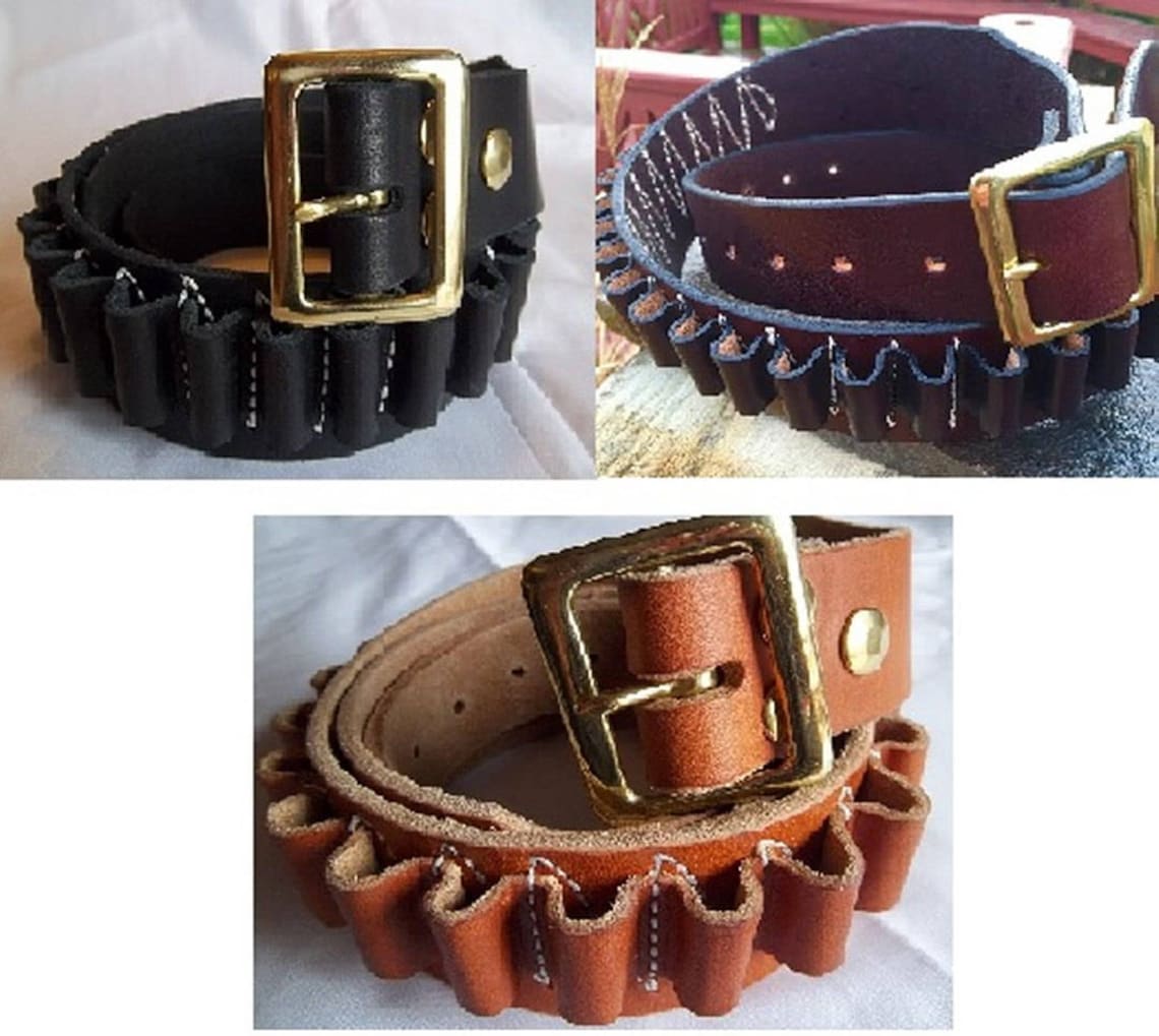 Bandolier 1 PLY Leather, BUCKLE Style 2-1/4" and 3-1/4" All Calibers ...