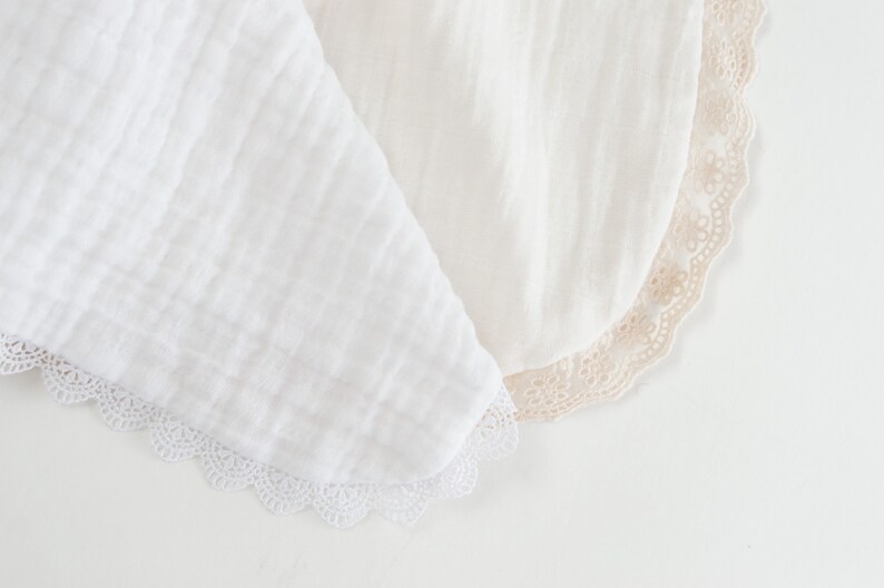 White Lace Swaddle Blanket Muslin Blanket Swaddle Vintage | Etsy