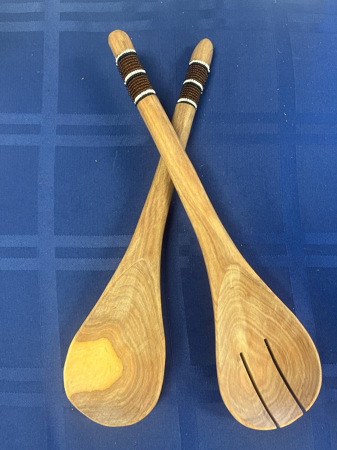 Wood/beaded Serving Spoons - Etsy