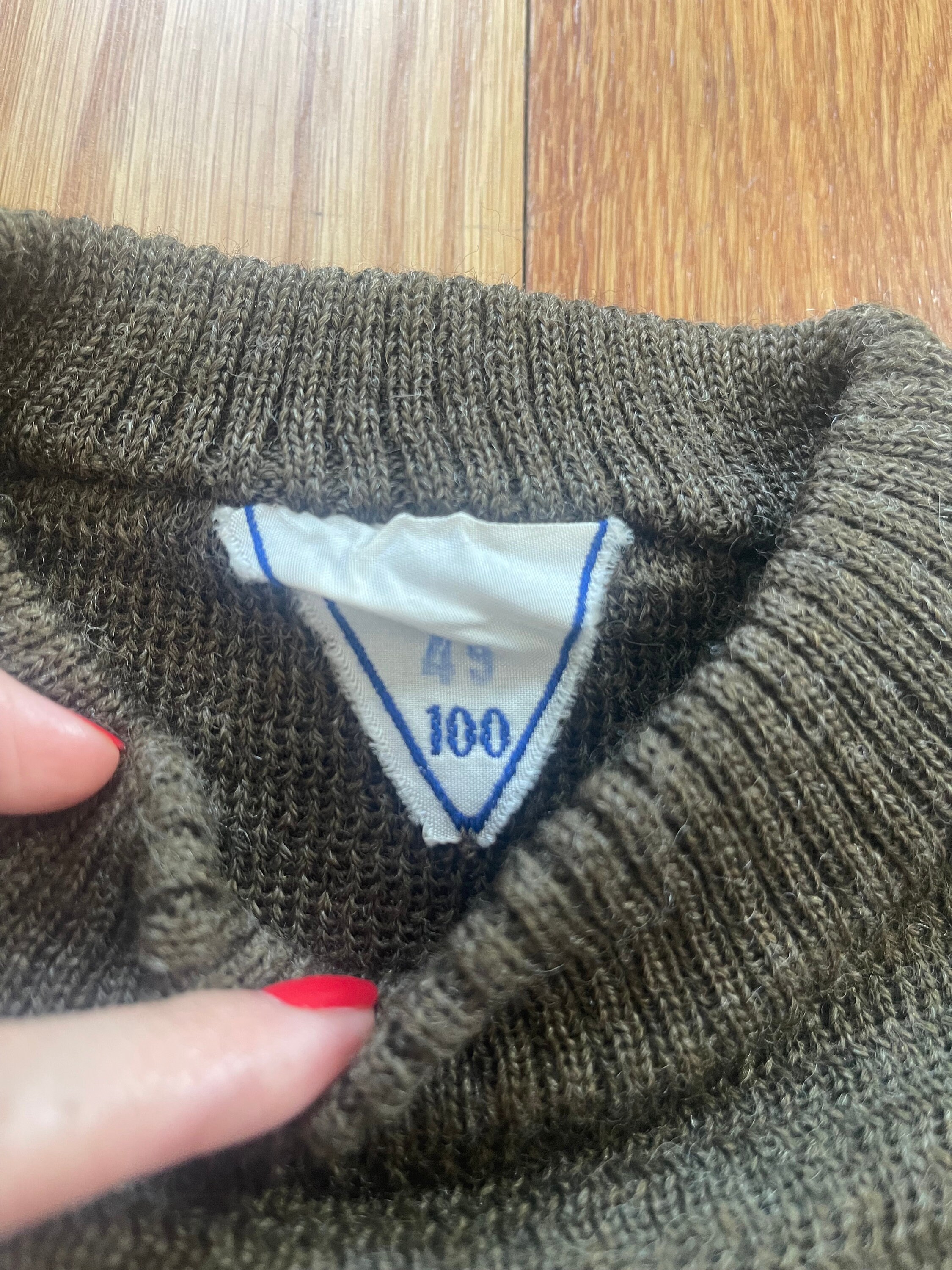 WWII 1940s French Military Wool Sweater; Size S; Never Worn/deadstock ...