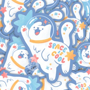 Space is Cool (white) Sticker - Etsy