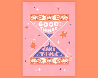 Quote Good Things Take Time Butterfly Flower Bouquet - Etsy