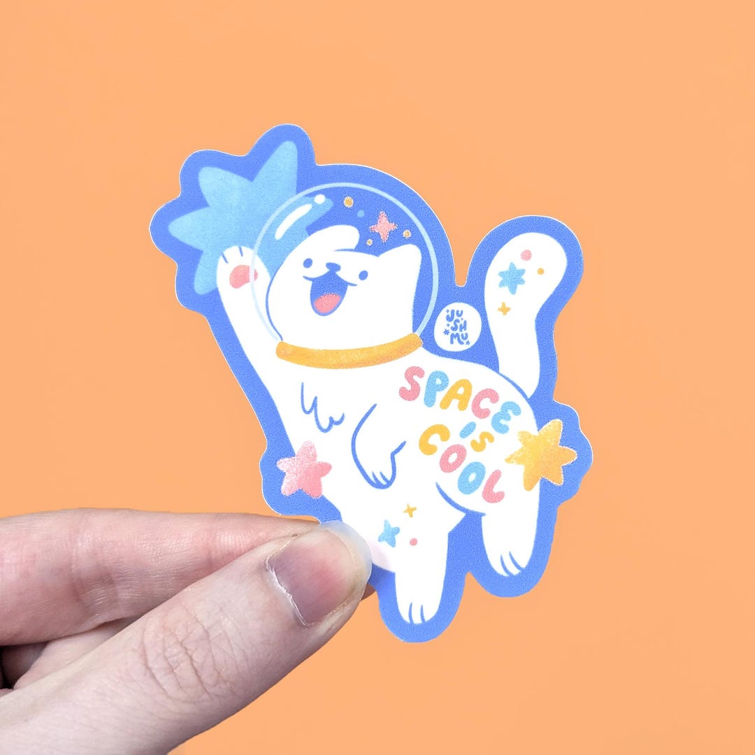 Space is Cool (white) Sticker - Etsy