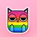 Rainbow Sass Cat Sticker - Etsy
