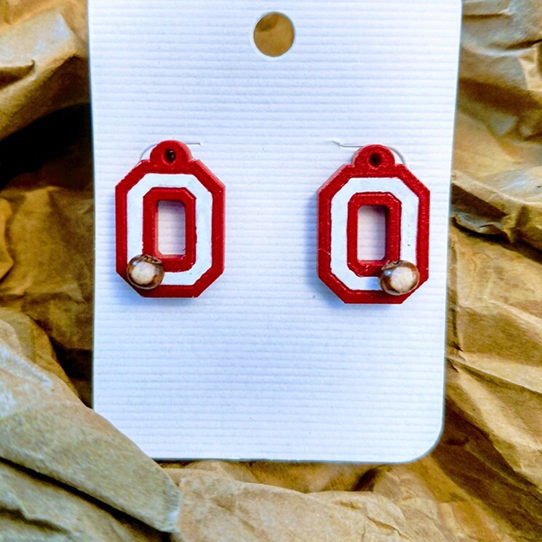 Ohio State Earrings, Buckeye Earrings - Etsy
